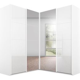 Rauch Schwebet&uuml;renschrank &raquo;Kleiderschrank Garderobe Eckkleiderschrank QUADRA mit edler Glasfront&laquo; in den H&ouml;hen 210/229 cm, inkl. Soft-Close-Funktion, 