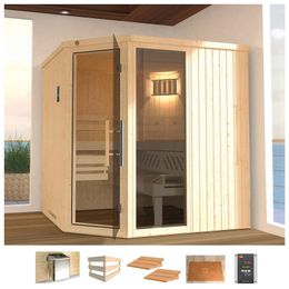 Weka Sauna &raquo;Varberg 3&laquo; 7,5 kW Ofen mit ext. Steuerung beige