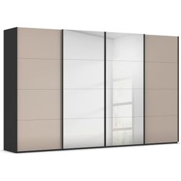 Rauch Schwebet&uuml;renschrank &raquo;Kleiderschrank Schrank Garderobe Schlafzimmerschrank SCALE-FYRA&laquo; edle viergeteilte T&uuml;ren Spiegel/Glas-Mix viele Farben MADE