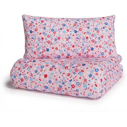 OTTO home Bettw&auml;sche &raquo;Mariby&laquo; 2 Stk. tlg. mit feinem Bl&uuml;mchen Design, skandinavisch, romantische Bettw&auml;sche rosa Renforc&eacute;, Obermaterial: 100% 
