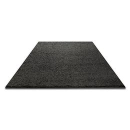 Wecon Home Hochflor-Teppich &raquo;Manta&laquo; rechteckig 25 mm H&ouml;he L&auml;ufer, Langflor maschinell gewebt, robust, Wohn- & Schlafzimmer, uni grau Polyester