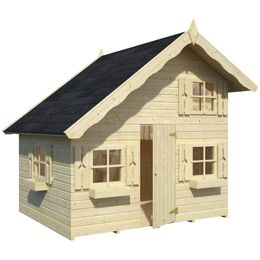 Palmako Spielhaus &raquo;Tom 3,8 m&sup2;&laquo; mit Vorgefertigte Wandelemente beige Holzwerkstoff