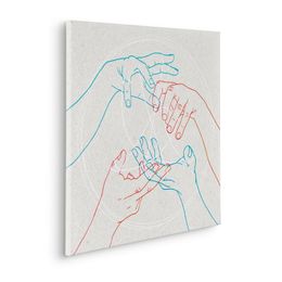 Komar Leinwandbild &raquo;Glory Hands - Gr&ouml;&szlig;e 60 x 60 cm&laquo; Natur 1 Stk. tlg. Keilrahmenbild mi Echtholzrahmen bunt Holz, Papier