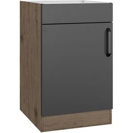 Wiho-K&uuml;chen wiho K&uuml;chen Sp&uuml;lenschrank &raquo;Elba&laquo; in den Breiten 50 und 60 cm schwarz Holzwerkstoff