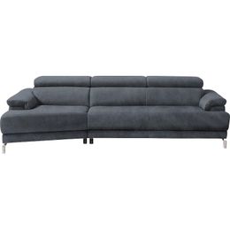 Egoitaliano Ecksofa &raquo;Soul, extravagantes Designsofa, Megasofa, super bequem, tolle Details&laquo; mit Trapez-Abschlu&szlig;element, inkl verstellbarer Kopfteile grau