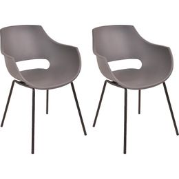 Sit Schalenstuhl (Set) 2 Stk. grau
