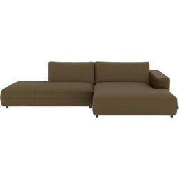 Musterring Ecksofa &raquo;Lucia&laquo; verschiedene Farben, gro&szlig;er Longchair mit Armlehne, B330 x T190 cm braun 100% Polyester