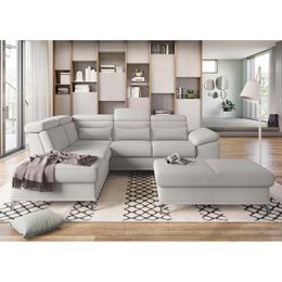 Sit & More sit&more Ecksofa &raquo;Cabrio L-Form, B: 274 cm, mit Sitztiefen-, Arm- & Kopfteilverstellung&laquo; 3 Nierenkissen, Federkern, optional Bettfunktion und Stauraum