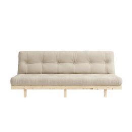 Karup Design Schlafsofa &raquo;Lean 200 Schlafsofa, G&auml;stebett, Sofa mit Futonmatratze&laquo; Inkl. Futonmatratze, Liegefl&auml;che 130x200 cm, FSC zertifizierte Kiefer beige Bezug:
