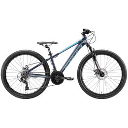 Bikestar Mountainbike 21 Gang Shimano RD-TY300 Schaltwerk Kettenschaltung f&uuml;r Damen und Herren, Kettenschaltung blau Mountainbike