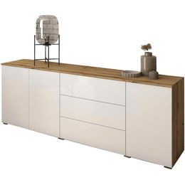 OTTO home Sideboard &raquo;PARIS&laquo; 1 Stk. tlg. Moderne 190cm breite grifflose Kommode, vielseitig einsetzbar wei&szlig;