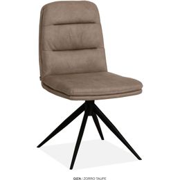 OMG Design Esszimmerstuhl &raquo;Giza&laquo; (Set) 2 Stk.Drehstuhl mit auto-return, pflegeleichter Bezug Polyester