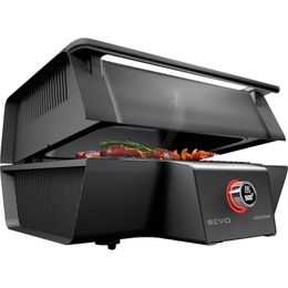 Severin Tischgrill &raquo;SEVO GT PG 8106&laquo; 3000 W BoostZone - 500&deg;C f&uuml;r perfekte Brandings, integrierten Kernthermometer schwarz Mit integriertem Timer