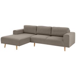 Home Affaire Ecksofa &raquo;Lasse L-Form&laquo; im scandinavischen Stil mit Holzf&uuml;&szlig;en braun Struktur fein( 100% Polyester);Filzoptik (100% Polyester);Luxus-