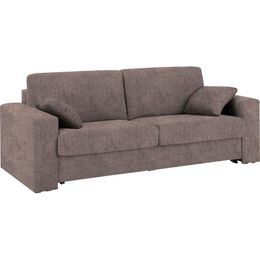 Home Affaire &raquo;Roma Matratzenh&ouml;he 14 cm&laquo; Dauerschlaffunktion, mit Unterfederung, Lattenrost, Matratze braun Struktur/Luxus-Microfaser (100% Polyester);