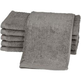 Ross G&auml;stehandtuch &raquo;Premium&laquo; 100% Baumwolle grau Frottier, Obermaterial: 100% Baumwolle