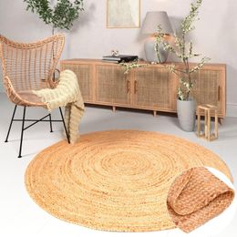 OTTO home Teppich &raquo;Bjarka&laquo; rund 10 mm H&ouml;he meliert, 100% Jute, handgewebt, auch rechteckig erh&auml;ltlich beige Jute