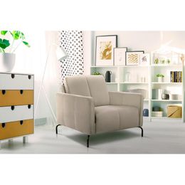 Home Affaire Sessel &raquo;Xeen&laquo; beige Luxus-Microfaser (100%);Samtoptik (100% Polyester)