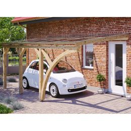 Skan Holz Anlehncarport &raquo;Eifel&laquo; Leimholz 276 cm natur beige