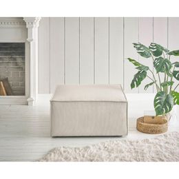Home Affaire Hocker &raquo;SHERWOOD&laquo; Hocker quadratisch, ideale Erg&auml;nzung zum Loveseat SHERWOOD beige 100% Polyester