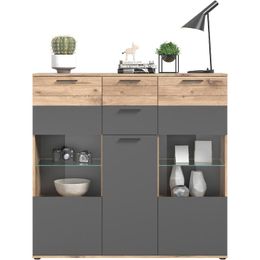 Home Affaire Highboard &raquo;Riga&laquo; Breite 40 cm braun FSC -zertifizierter Holzwerkstoff