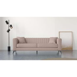 Home Affaire 4-Sitzer &raquo;MATTHEW elegantes Designsofa, Ma&szlig;e B/T/H: 231/86/74 cm&laquo; XXL, Steppung im R&uuml;cken, lose Sitzkissen, incl 2. Zierkissen beige 100%