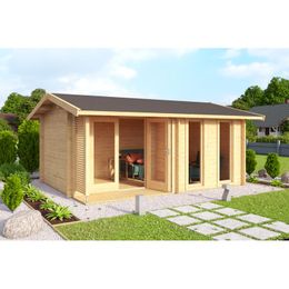 Nordic Holz Gartenhaus &raquo;HAMPSHIRE&laquo; beige Massivholz