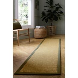 FLAIR RUGS Teppich &raquo;Sisal Look&laquo; rechteckig 6 mm H&ouml;he Sisal Look Border Indoor Outdoor Bodenl&auml;ufer Teppich gr&uuml;n Kunstfaser