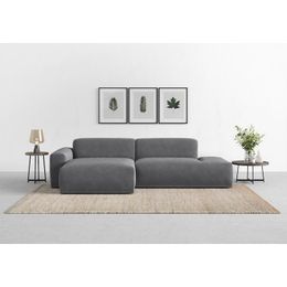 Trendmanufaktur Ecksofa &raquo;Braga, mit hochwertigem Kaltschaum, L-Form, in Cord erh&auml;ltlich&laquo; modernes Sofa, Couch mit hohem Sitzkomfort, 275/72/160 cm (B/