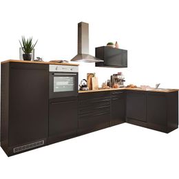 BASIC by Balculina Winkelk&uuml;che &raquo;Jazz&laquo; Stellbreite 320/175 cm, wahlweise mit E-Ger&auml;ten schwarz