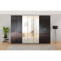 Rauch Dreht&uuml;renschrank &raquo;Kleiderschrank Schrank Garderobe KOLUNA Hochglanz-Front und Spiegel&laquo; Breiten 181/226/271/315 cm H&ouml;hen 210/229 cm, 