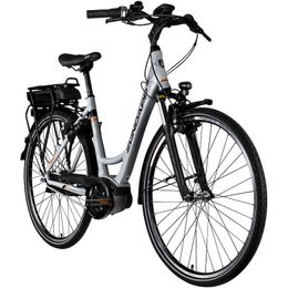 Z&uuml;ndapp Z&uuml;ndapp Unisex &raquo;X200&laquo; 7 Gang Shimano Nexus Schaltwerk Nabenschaltung Mittelmotor 250 W Pedelec, Elektrofahrrad f&uuml;r Damen u. Herren silber