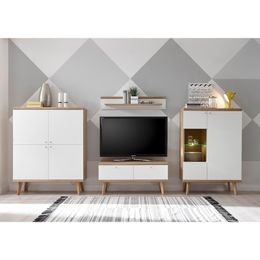 Home Affaire Wohnwand &raquo;Merle&laquo; Set, 4 Stk. tlg. braun