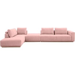 Musterring Wohnlandschaft Anreihsofa mit Armlehne rechts, Eckteil links mit Kissen & Hocker 100% Polyester