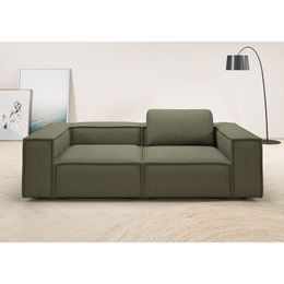 Home Affaire 2-Sitzer &raquo;Watertown, modernes Sofa 246 cm breit, auch in Feincord&laquo; stilvolles Sofa f&uuml;r 2 Personen mit extra breiter Sitzfl&auml;che gr&uuml;n 96% 