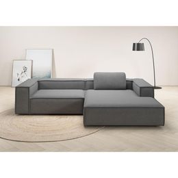 Home Affaire Ecksofa &raquo;Watertown, modernes XXL L-Form, 306 cm breit&laquo; Gro&szlig;z&uuml;giges Lounge-Sofa mit viel Platz f&uuml;r die Familie grau 100% Polyester