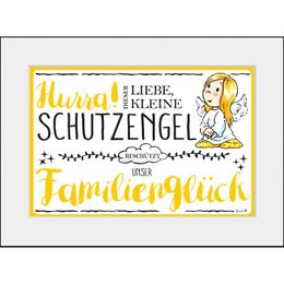 queence Bild &raquo;Schutzengel Familiengl&uuml;ck&laquo; Blumen Engel Himmel Liebesspr&uuml;che Schriftzug Spr&uuml;che & Texte Stern Sterne 1 Stk. tlg. HD Premium Poster-Druck
