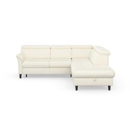Sit & More sit&more Ecksofa &raquo;Marano L-Form&laquo; inklusive Kopfteilverstellung, wahlweise mit Bettfunktion, Bettkasten beige 98% Polyester, 2% Polyamid