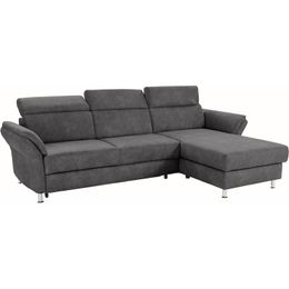 Sit & More sit&more Ecksofa &raquo;Avignon L-Form&laquo; Kopfteilverstellung, wahlweise mit Bettfunktion und Bettkasten grau Flachgewebe (90% Polyester, 10% Polyamid);Luxus-