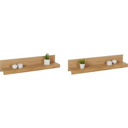 OTTO home Wandregal &raquo;Kolding&laquo; Set, 2er-Set braun Holz teilmassiv