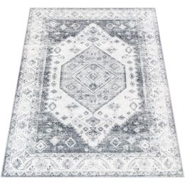 Paco Home Teppich &raquo;Cambridge 463&laquo; rechteckig 12 mm H&ouml;he Kurzflor, orientalisches Muster, Vintage Design grau Polyester