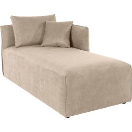 OTTO home Ottomane &raquo;N&ouml;re&laquo; Modul - zum Zusammenstellen; in vielen Bezugsqualit&auml;ten und Farben beige Samtoptik (100% Polyester);Struktur (100% 