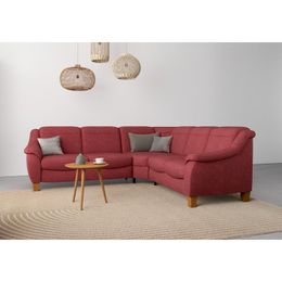 Home Affaire Ecksofa &raquo;Caldera L-Form&laquo; Federkern, wahlweise mit Kopfteilverstellung, Bettfunktion, Bettkasten lila 100% Polyester