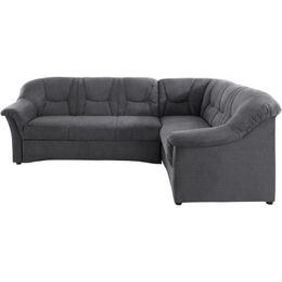 DOMO collection Ecksofa &raquo;Sarafina zeitlos&bequem, optional mit Federkern, Breite 240cm, L-Form&laquo; wahlweise mit Bettfunktion grau Microfaser PRIMABELLE 