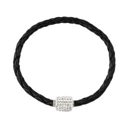 Vivance Damen Lederarmband &raquo;Lederarmband mit Kristallen&laquo; silber