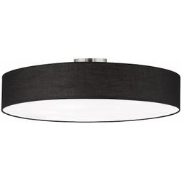 Trio Leuchten Deckenleuchte &raquo;Hotel&laquo; E27 1 Stk. Deckenlampe &Atilde; ̃ 65 cm mit Stoff-Schirm, Leuchtmittel tauschbar schwarz