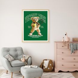 queence Bild mit Rahmen &raquo;Vintage Teddy B&auml;r in Tennis Outfit&laquo; B&auml;r B&auml;ren Fashion Figuren Mode Modebilder Schriftzug HD Premium Poster-Druck inkl. 