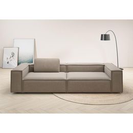 Home Affaire 3-Sitzer &raquo;Watertown moderner 3-Sitzer&laquo; extra breites Sofa mit in eleganten Bez&uuml;gen & gro&szlig;z&uuml;giger Sitzfl&auml;che grau 100% Polyester