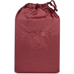 Kayori Spannbettlaken &raquo;Giza&laquo; 100% Baumwolle-Satin rot Mako-Satin, Obermaterial: 100% Baumwolle