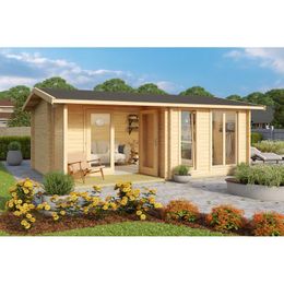 Nordic Holz Gartenhaus &raquo;BRIGHTON 44&laquo; beige Massivholz